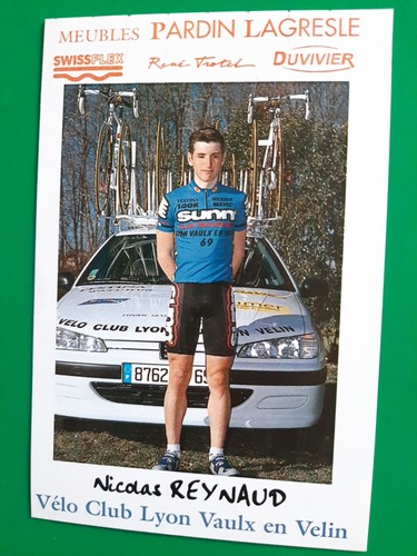 CYCLISME carte cycliste NICOLAS REYNAUD VELO CLUB LYON VAULX EN VELIN ...