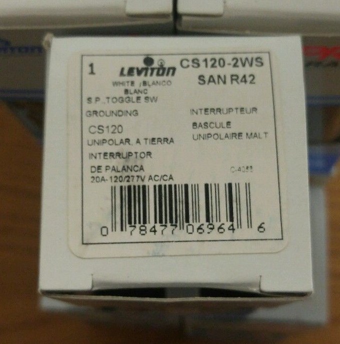 Leviton Switch 20A-120/277V (QTY 11) CS120-2W | eBay