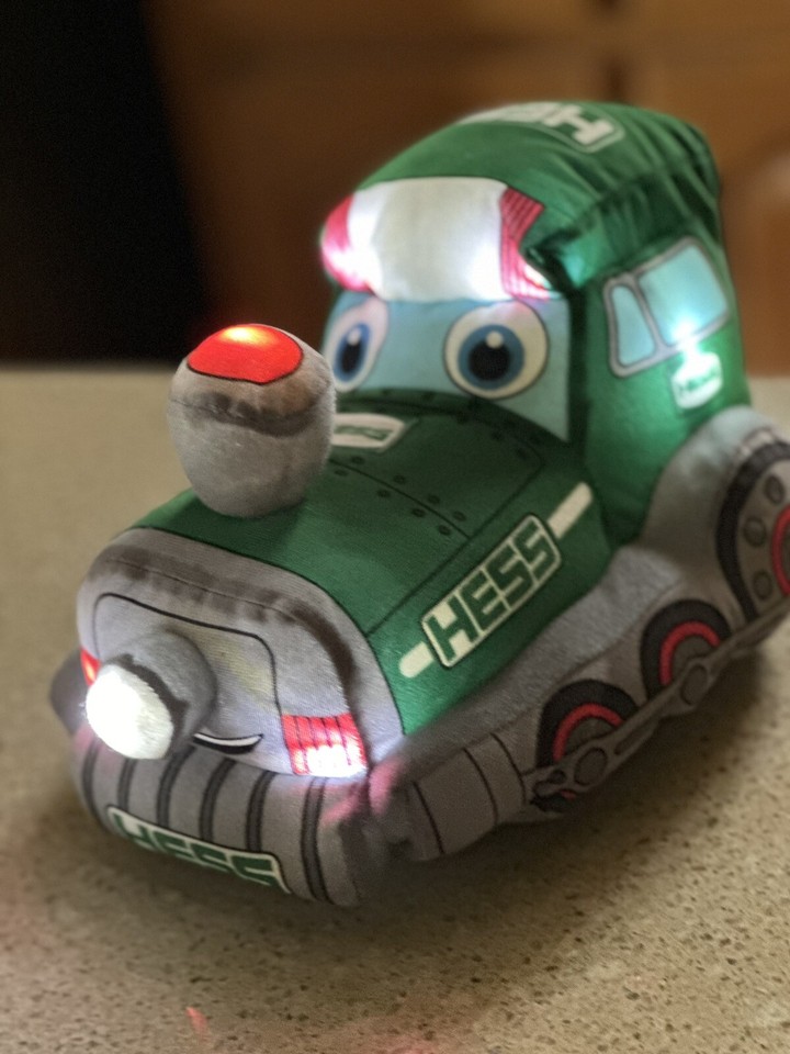 Hess Truck My Plush Choo-Choo Lights and Sounds Green Musical Train ...