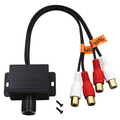 Audio RCA Inline Signal Line Level Remote Volume Controller Gain Knob ...