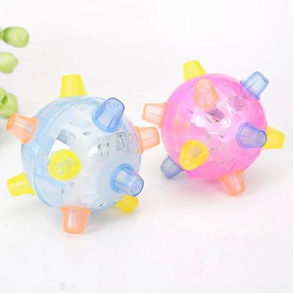 Cute Flashing Music Bouncing Ball LED Light Dancing Jumping Ball Random ...