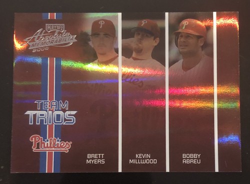 2005 Playoff Absolute Memorabilia - Team Trios Bobby Abreu, Kevin ...