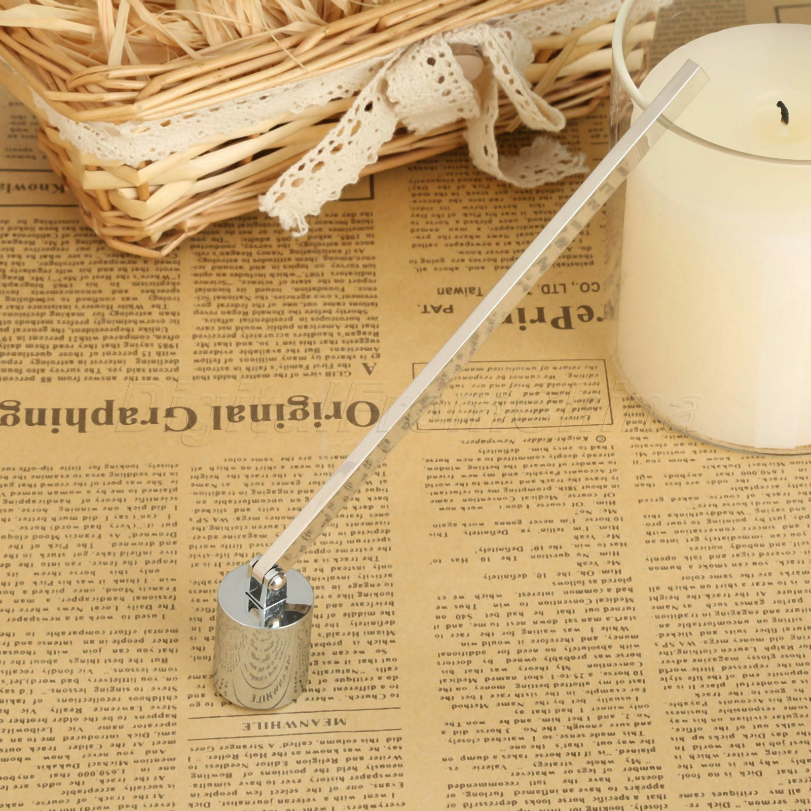 Bell Shaped Stainless Steel Candle Snuff Flamer Long Handle Put Out ...