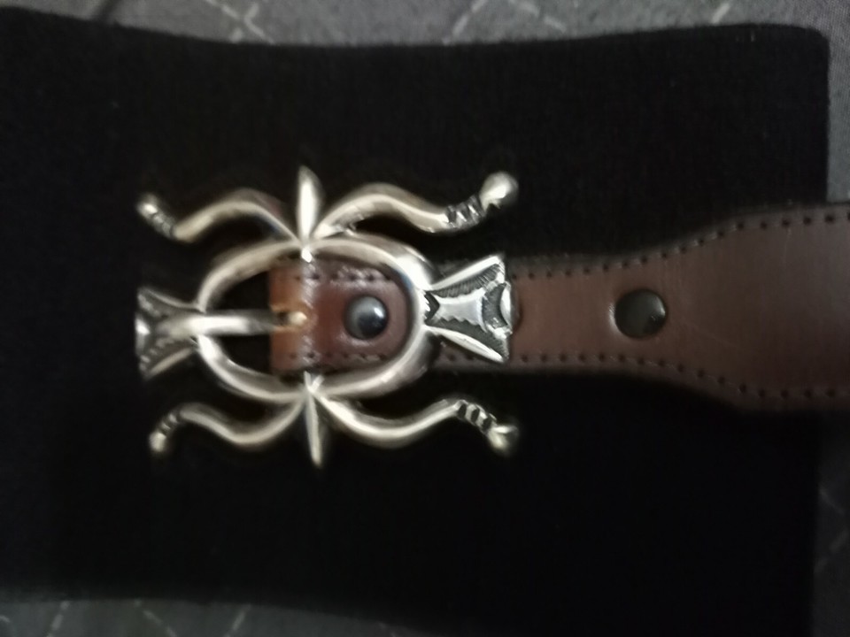 Vintage WILSON BEGAY Original Navajo Tufa Cast Sterling Buckle with ...