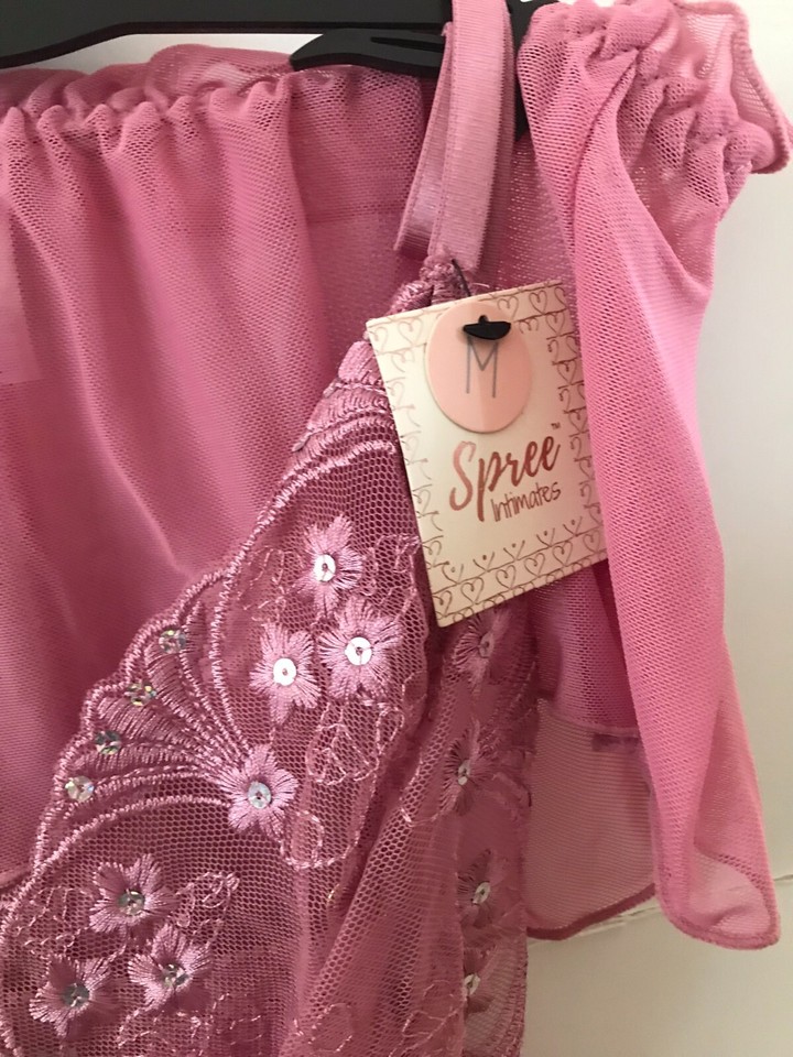 NWT Spree Sheer mesh camisole and Shorts sexy Lingerie Sleep Set, S,M,L ...