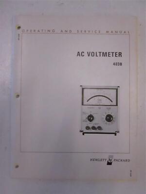 HP AC Voltmeter 403B Operating and Service Manual, Used | eBay