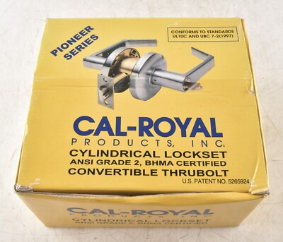 *Cal-Royal SL05MKD US26D Finish Cylindrical Locks Convertible Thrubolt ...