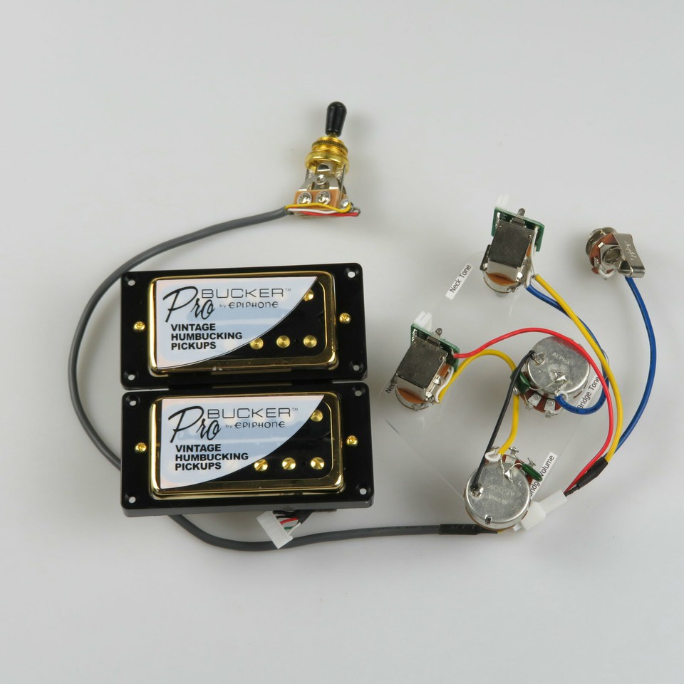 Epiphone ProBucker Humbucker Pickup with Push Pull Wiring Harness Set ...