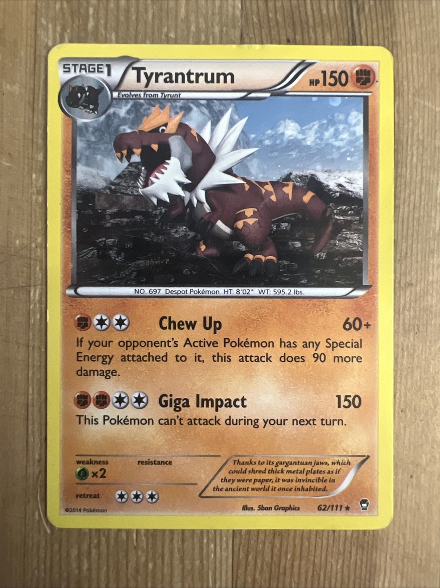 Tyrantrum Pokemon Card New Fossil TYRANTRUM Deck WRECKS GX Pokemon