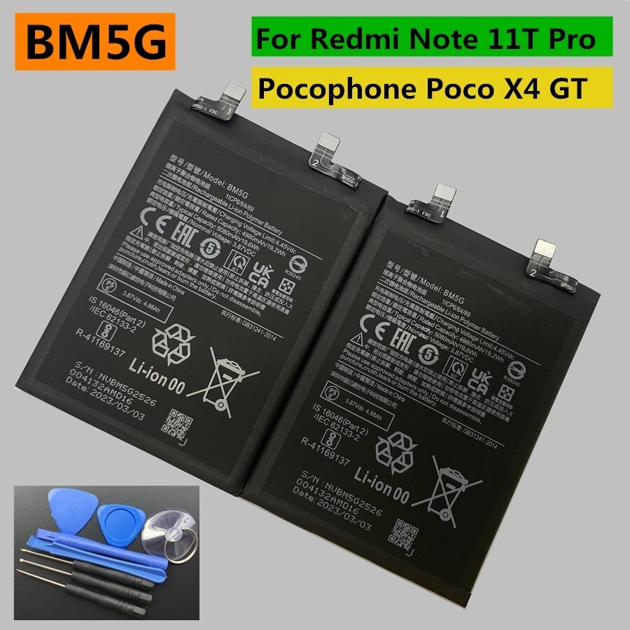 5080mAh BM5G Battery For Redmi Note 11T Pro for Pocophone Poco X4 GT | eBay