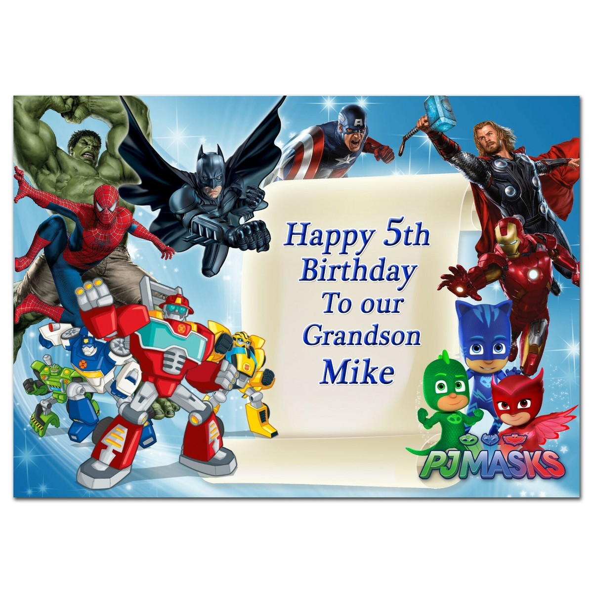 Superhero Birthday Cards