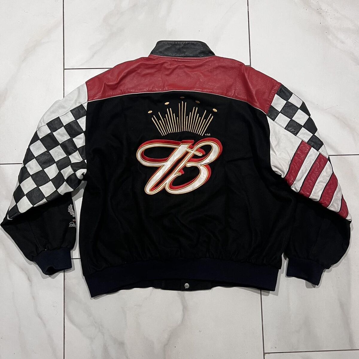 Budweiser Leather Jacket 90s NASCAR Dale Earnhardt Jr JH Budweiser Leather Jacket 90s NASCAR Dale Earnhardt Jr JH
