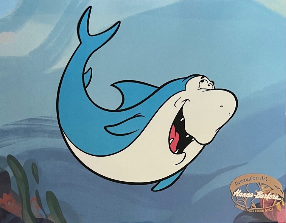 JABBERJAW Sericel Cartoon Animation Art Cel 11" x 14" Hanna Barbera | eBay