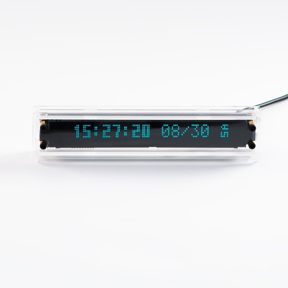 LGLSTUDIO VCK-V16 VFD Desk Clock — 16-Digit Dot-Matrix Vacuum Small ...
