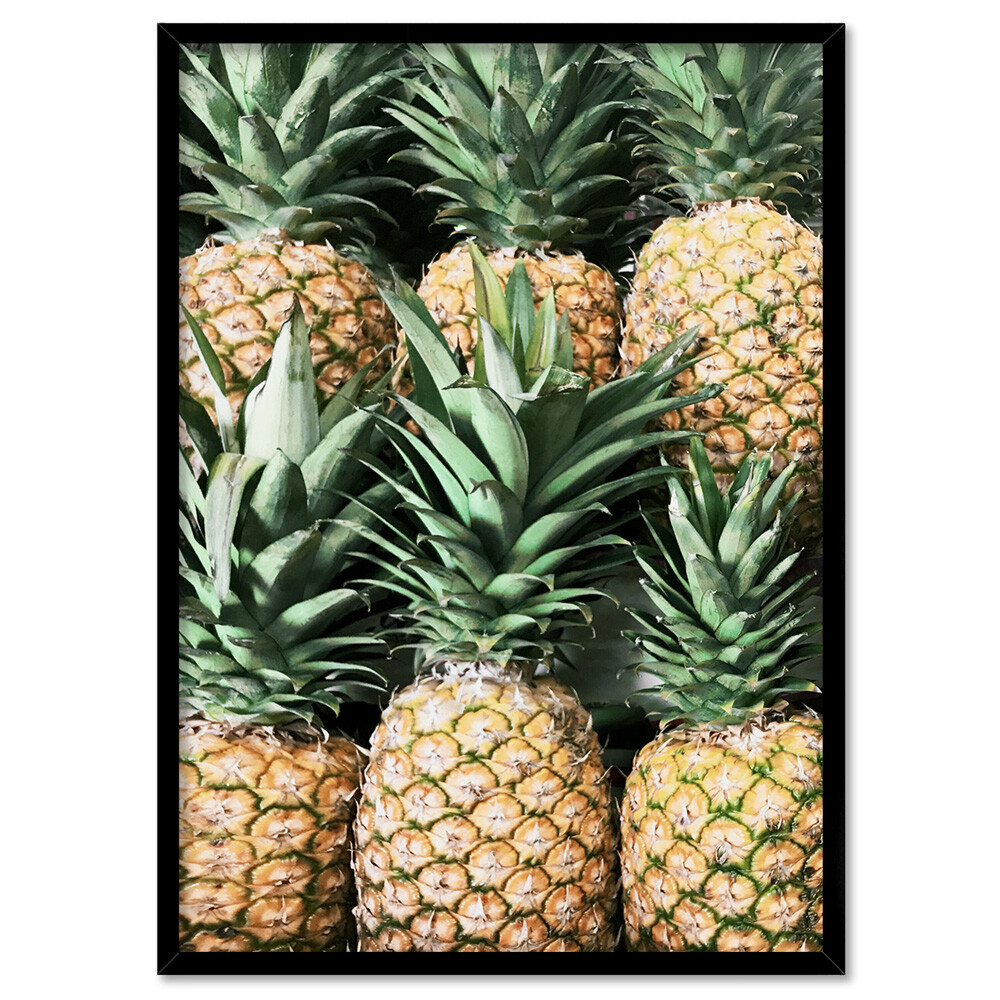 Pineapples Art Print. Tropical Fruit Poster. Pineapple Wall Art | FDK ...