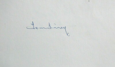 TOM FINNEY ENGLAND/PRESTON LEGEND SIGNED WHITE CARD 2 | eBay