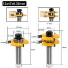 1/2 Inch Shank Joint Assemble Router Bit Tongue Groove T-Slot Mill ...