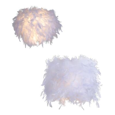 Feather Lamp Shade Hanging Lampshade Modern Home Lighting Fixture ...
