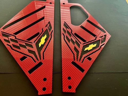 2020/24 CORVETTE C8 ENGINE TORCH RED CARBON FIBER APPEARANCE PKG. NEW ...