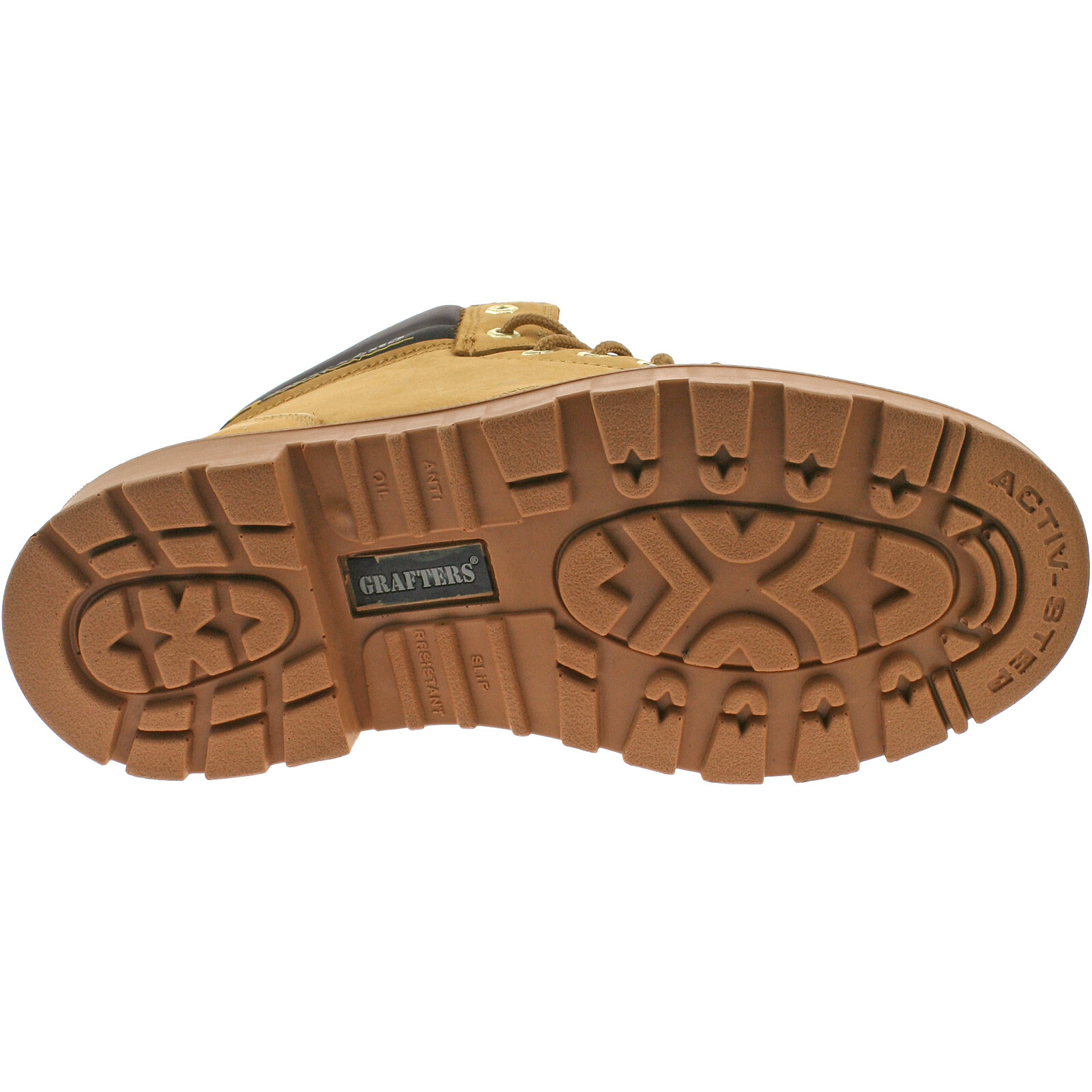 GRAFTERS STEEL TOE SAFETY WORK BOOTS SIZE UK 4 - 16 MENS HONEY NUBUCK ...