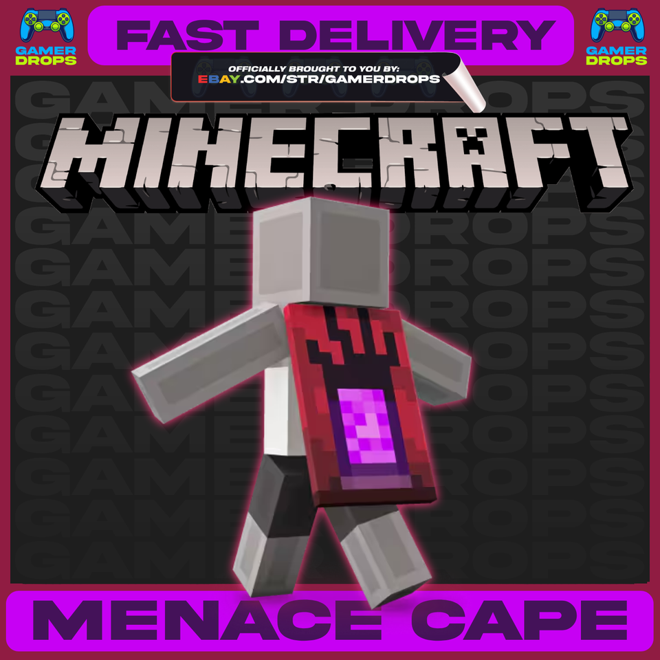MINECRAFT - Home Cape & Menace Cape - Twitch Drops - MOVIE RARE - 100X ...
