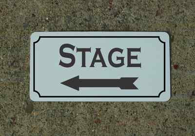 STAGE with Left Arrow Metal Sign 6"x12" | eBay