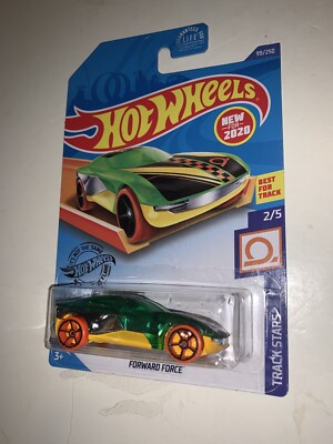 Forward Force #99 Green Track Stars 2/5 2020 Hot Wheels Case L USA card ...