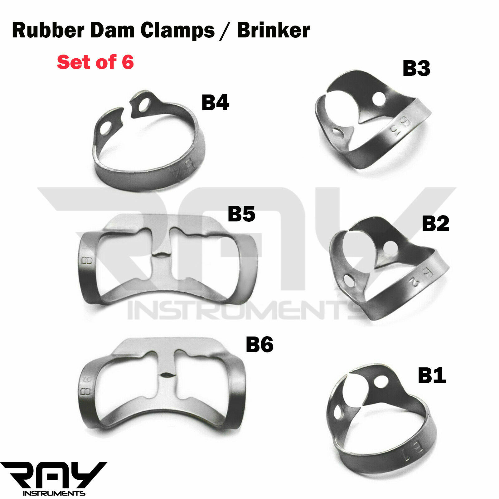 Universal Tissue Retractors Premolar Dental Rubber Dam Clamps Brinker ...