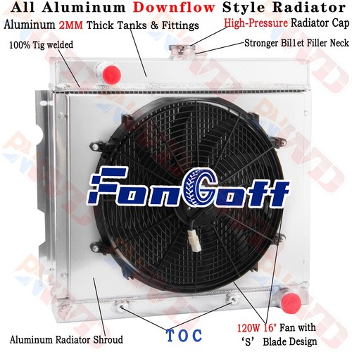 4 Row Radiator For 1970-1972 Dodge Dart Plymouth Duster Valiant 5.6L V8 ...