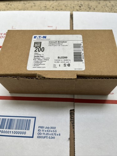 Eaton BJ2200 2 Pole 200 Amp 240Vac Plug-On Main Circuit Breaker for ...