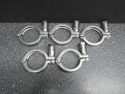 LOT OF 5 2" TRI-CLOVER SS SINGLE PIN SANITARY CLAMP W/ TORQUE-RITE NUT ...