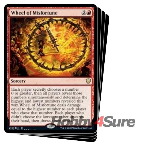 Wheel Of Misfortune X4 M/NM Magic: The Gathering MTG Commander Legends ...