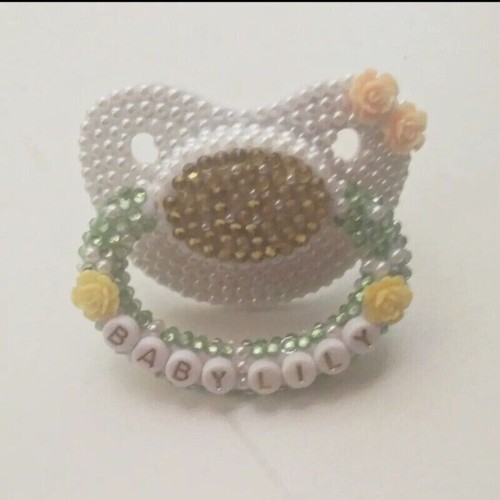 Fully encrusted "baby lily" adult deco pacifier | eBay