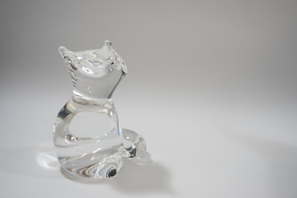 Steuben Crystal Glass Fox Figurine by Lloyd Atkins C. Signed | eBay