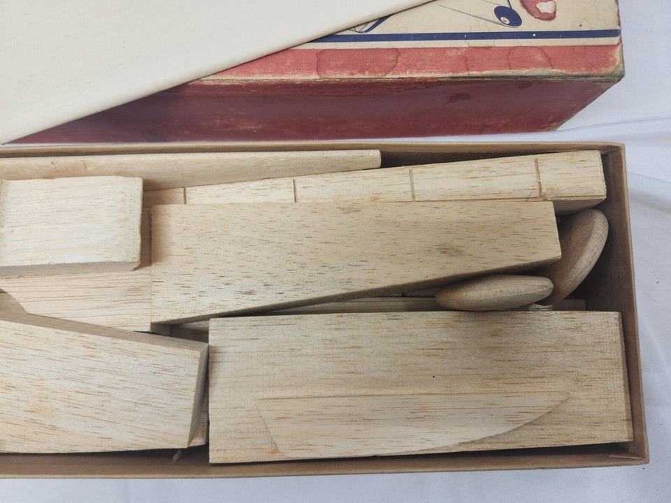 Vintage Victor Stanzel Shark balsa model airplane kit control line G ...