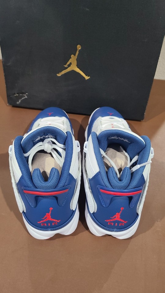 Nike Air Jordan 6 Rings True Blue Red Jumpman Logo Basketball Sneakers ...