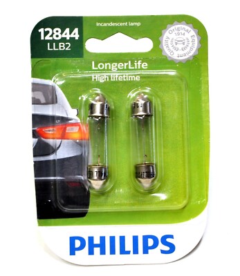 Philips LongerLife 12844 5W Two Bulbs Two Bulbs License Plate Light ...