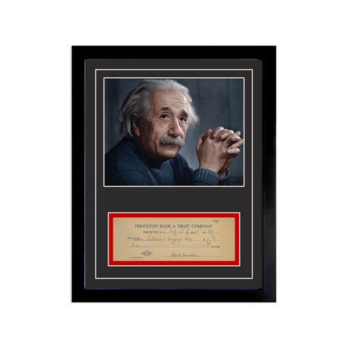 Albert Einstein Signed Cancelled Check Framed Display | eBay