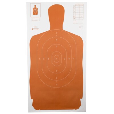 Action Target Standard Target Full Size Orange Silhouette 24" x 45" 100 ...