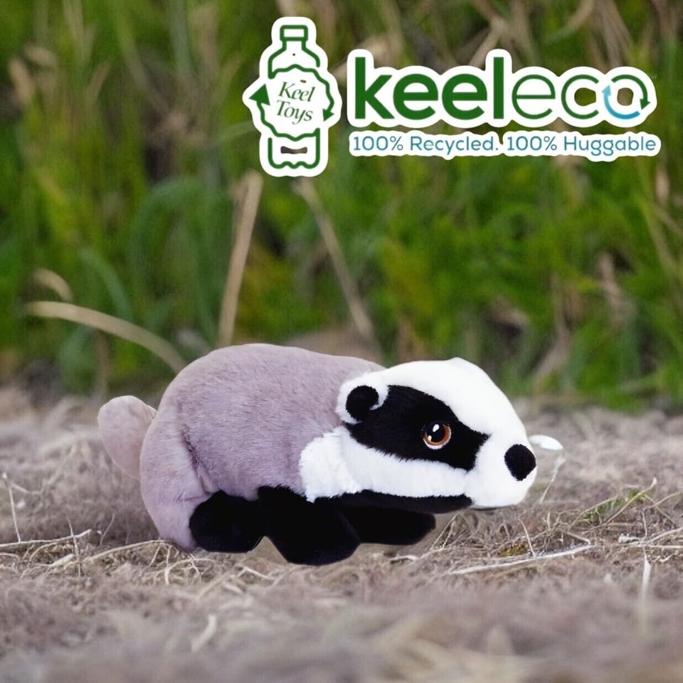 Keel Toys Keeleco Badger 25cm Small Cuddle Stuffed Soft Toy Plush ...
