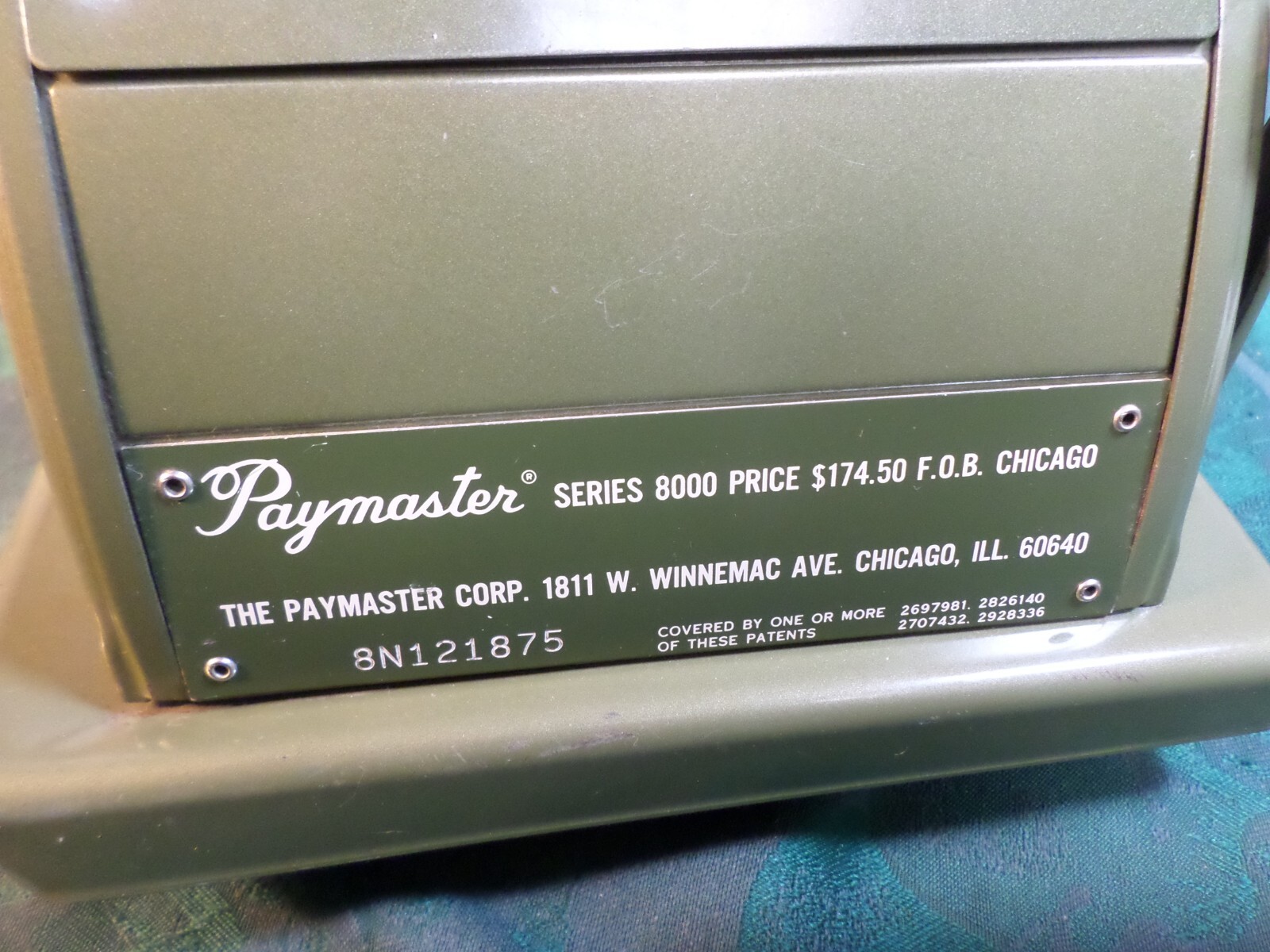 Vintage Paymaster Ribbon Writer Check Writer w/Key Lock Protection ...