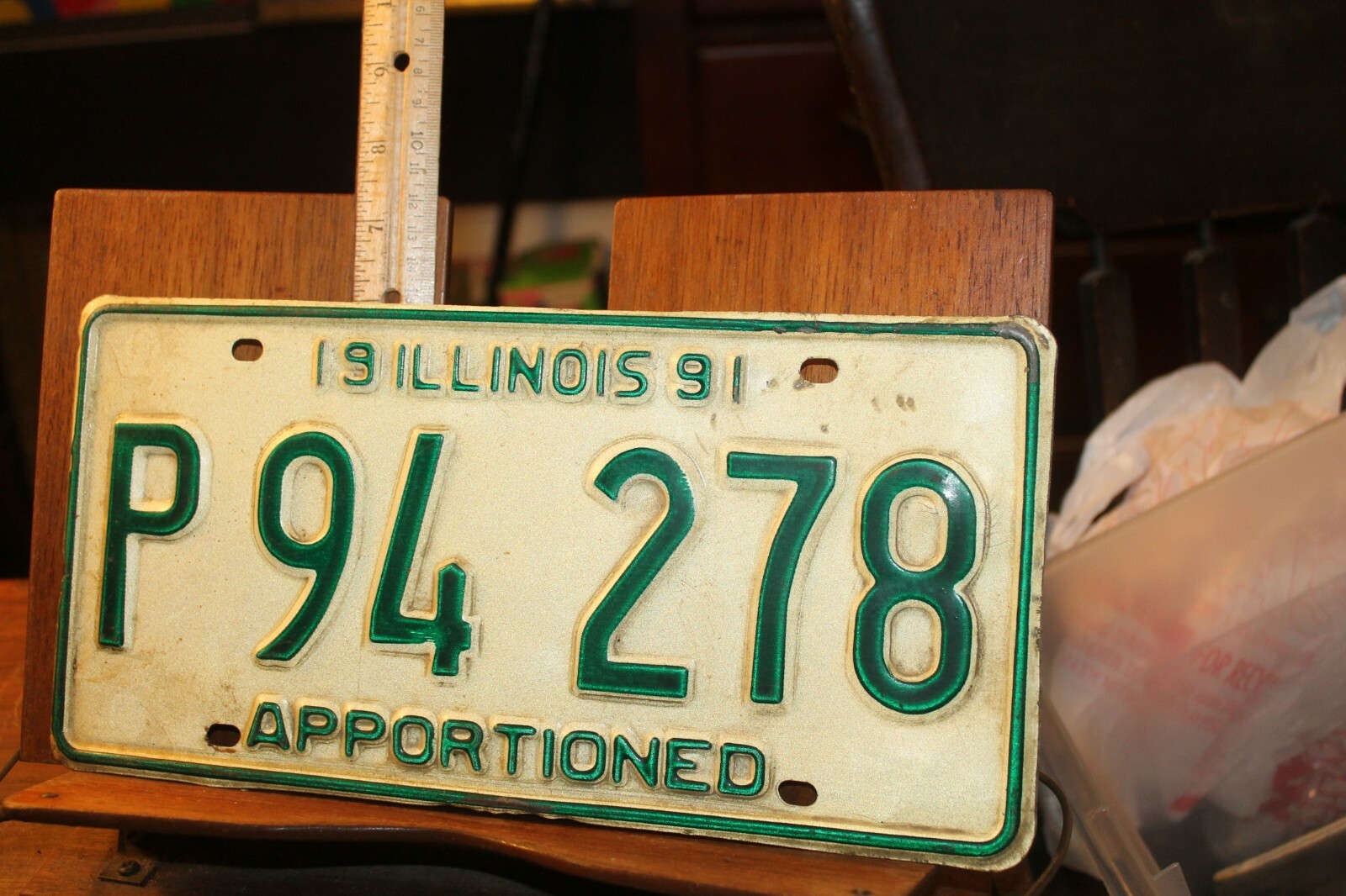 1991 Illinois License Plate Apportioned P94 278 ROUGH | eBay