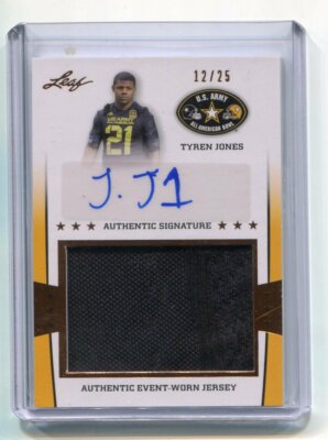 TYREN JONES 2013 Leaf Army All-American AUTO JERSEY Alabama Crimson ...