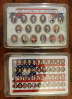 2 Presidents of the United States Sets of Playing Cards! George H.W. W ...