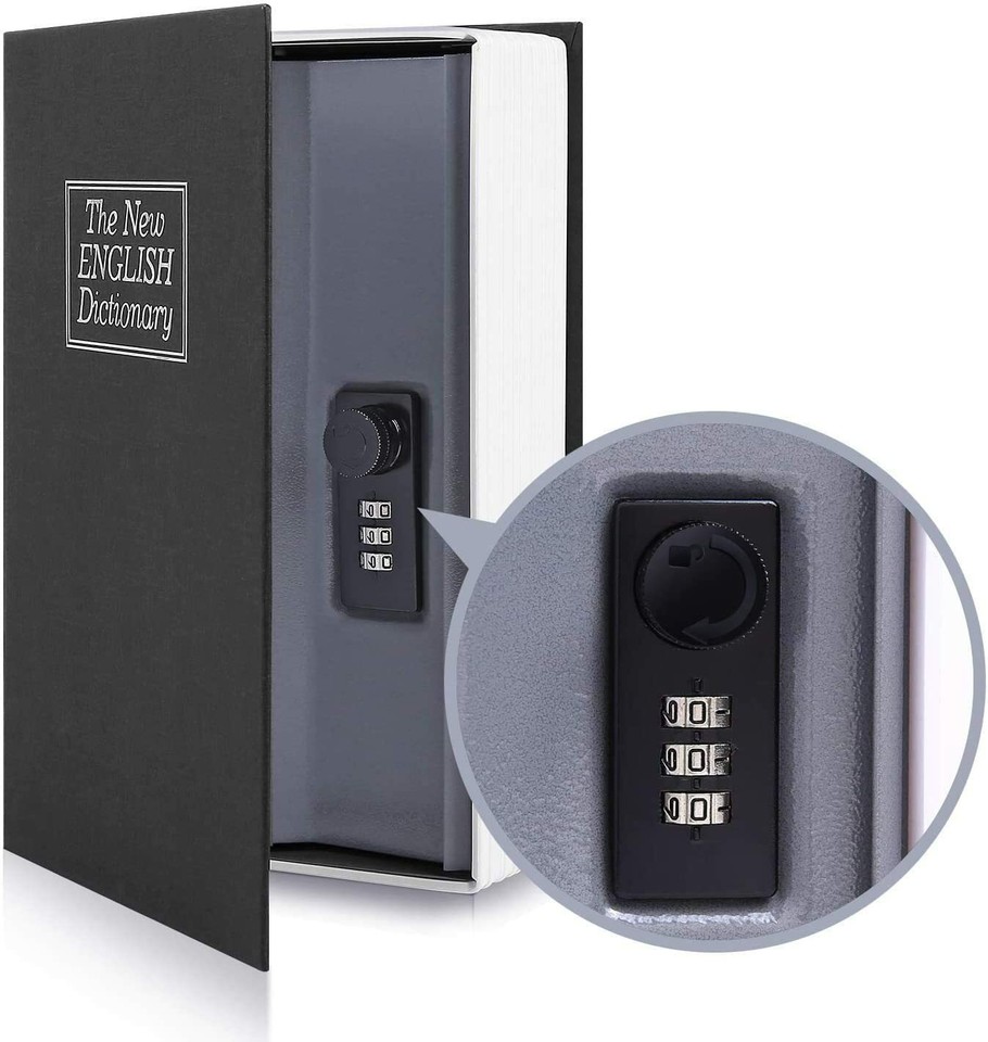 Book Safe with Combination Lock, Ohuhu Dictionary Diversion Book Safe ...
