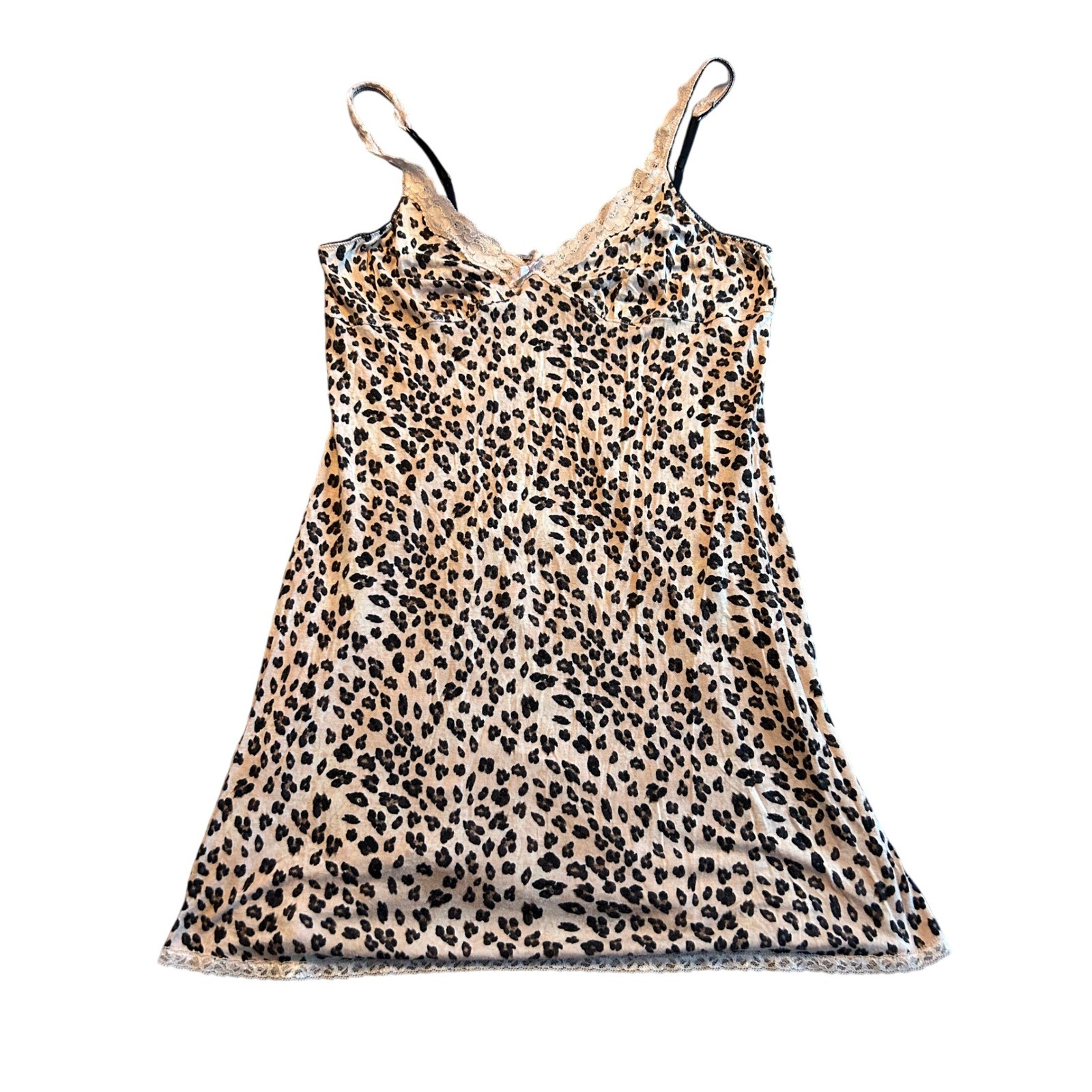 Cosmopolitan Leopard Print Lace Trim Mini Slip Dress Lingerie | eBay