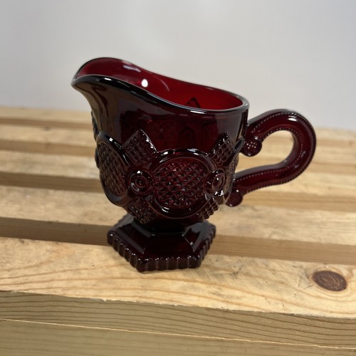 VINTAGE AVON 1876 CAPE COD 4 INCH RUBY RED PITCHER GRAVY / CREAMER | eBay