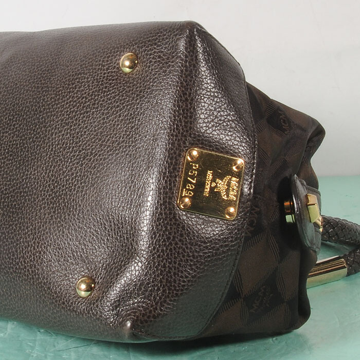 Authentic MCM Jacquard Diamond Pattern Tote Bag + Dust Cover | eBay