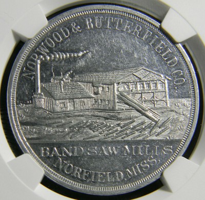 USA Sawmill token ngc ms 61 Pl | eBay