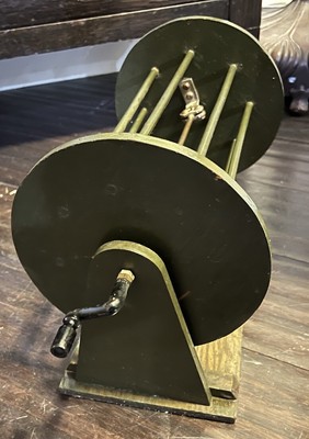 VTG Silk Fly Fishing Line Dryer Winder Wheel Bakelite Metal Crank Wall ...
